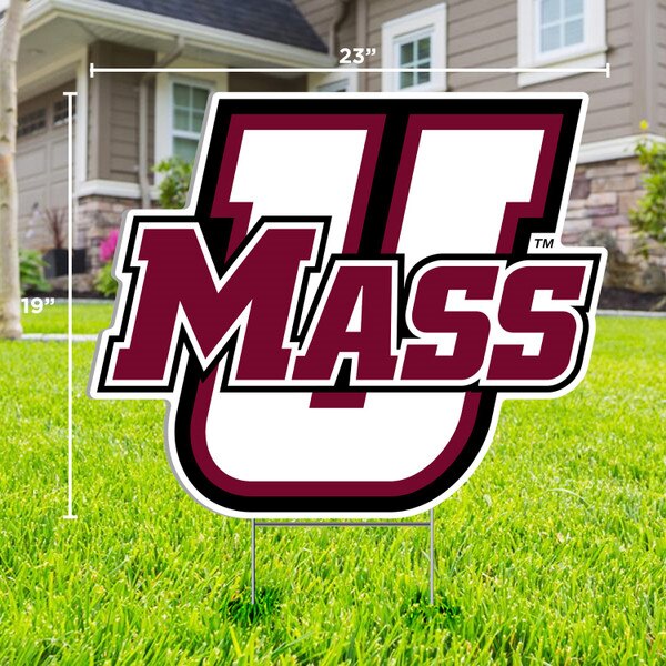 POWER U LOGO YARD SIGN - WHITE | UMass Store