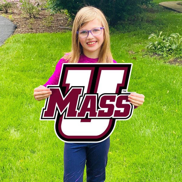 POWER U LOGO YARD SIGN - WHITE | UMass Store