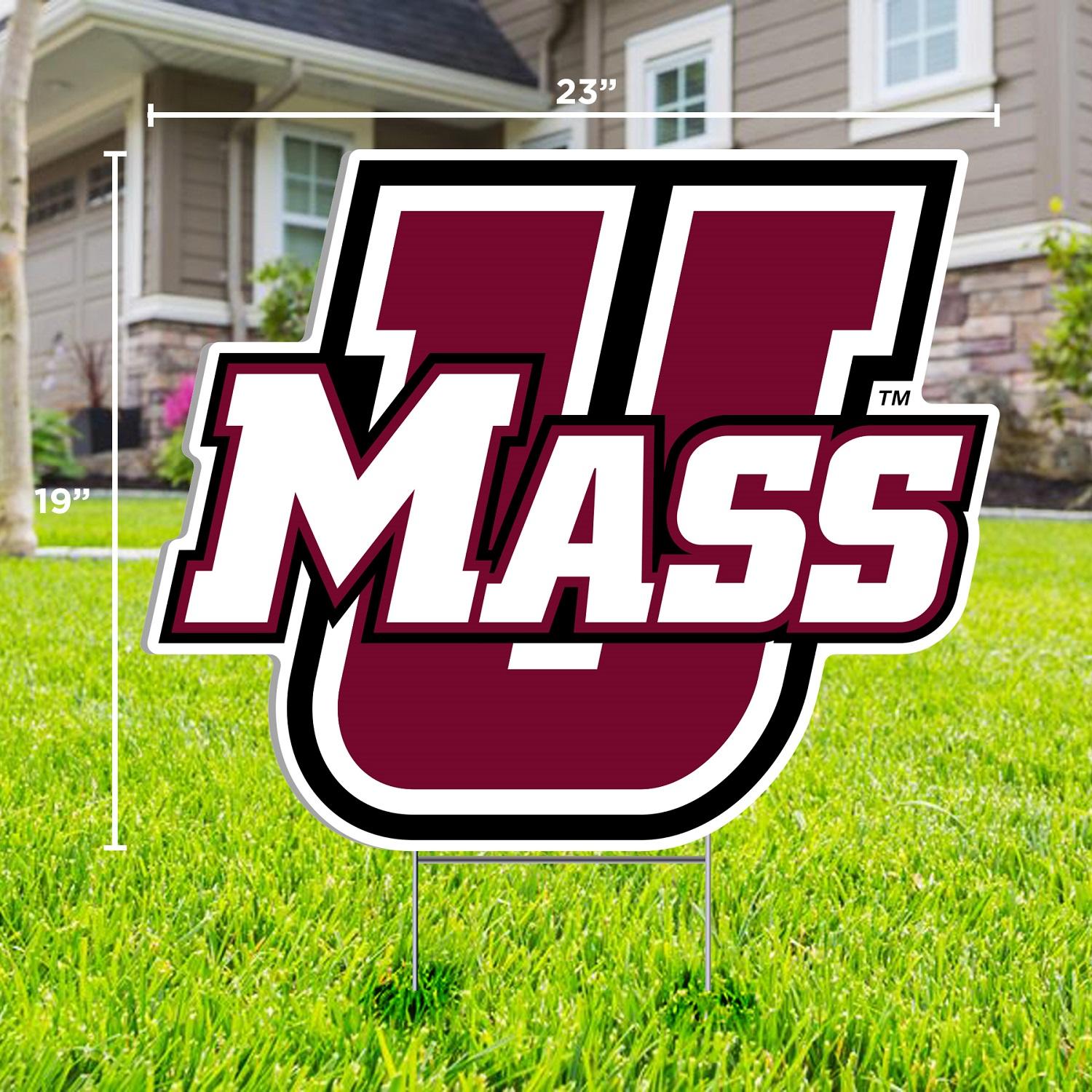 POWER U LOGO YARD SIGN - MAROON | UMass Store