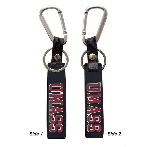 SILICONE KEYCHAIN WITH CARABINER AND KEYRING - BLACK | UMass Store