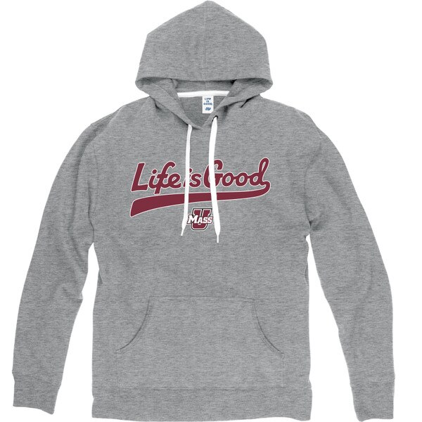 LIFE IS GOOD CURSIVE U PULLOVER HOODIE | UMass Store