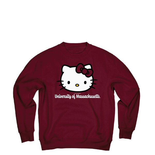 Hello Kitty Bow Out Soft Crew - Maroon | UMass Store